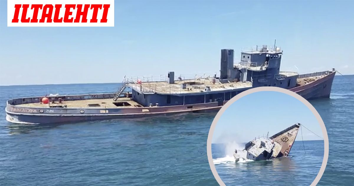 Näin vajoaa yli 60 metrinen alus meren pohjaan – katso video