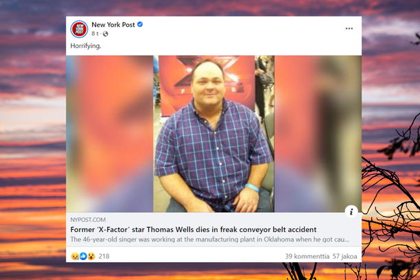 X-Factor-tähti Thomas Wells kuoli järkyttävässä onnettomuudessa