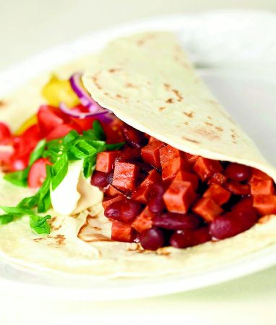 Chili con carne -wrap ja lapskoussi
