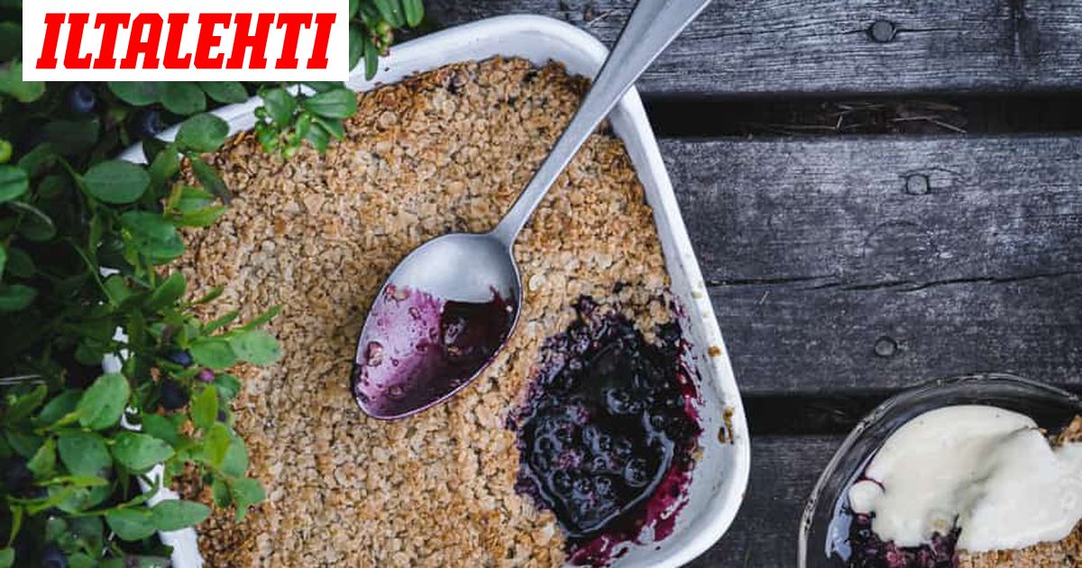 Helppo ja herkullinen mustikkapaistos kaurasta