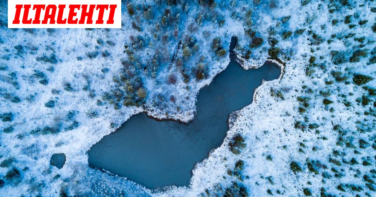 Neitokainen on Suomen muotoinen järvi Kittilässä
