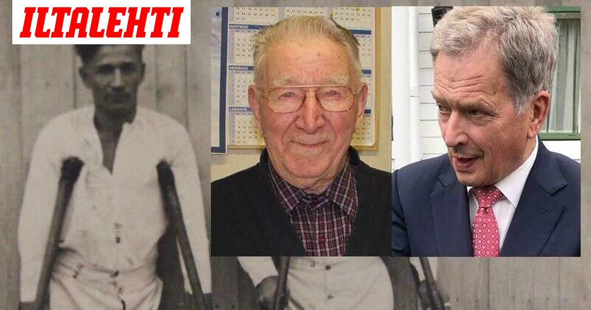 95-vuotias veteraani otti lakkia päästä presidentti Niinistön edessä ...