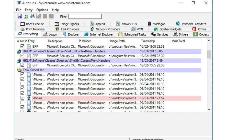 Windows käynnistyy hitaasti? Autoruns auttaa