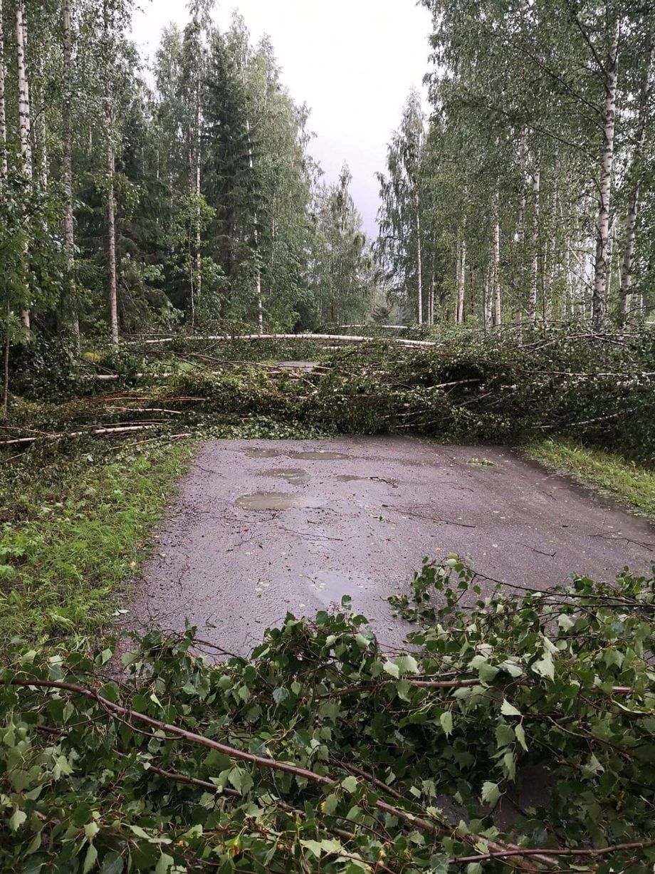 Kerttu kuvasi trombin aiheuttamat tuhot – ”Tiellä oli useita kymmeniä ...