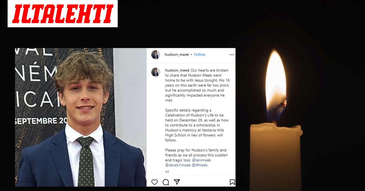 Hudson Meek, 16, on kuollut