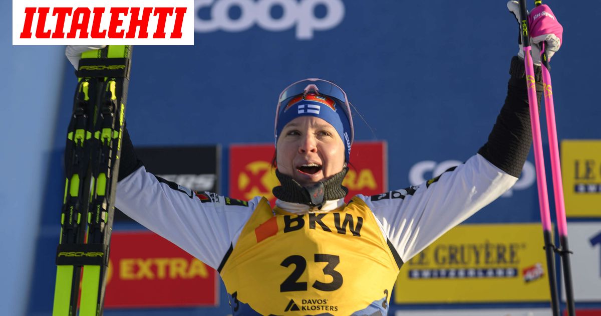 Kerttu Niskanen palkintopallille! Therese Johaug on lyöty