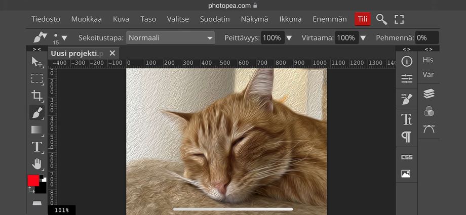 Photopea: kuvankäsittelyä suoraan selaimessa