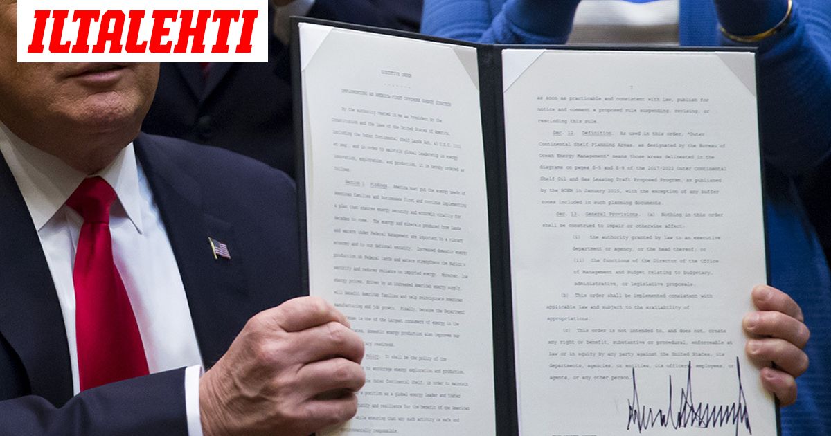 Trump sallii öljyn porauksen lähes kakilla Yhdysvaltojen merialueilla ...