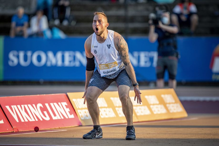 Paavo Nurmi Games 2021: Marcin Krukowski voitti maansa ennätyksellä 89,55