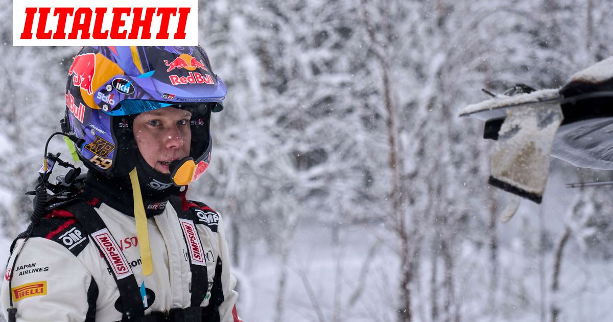 Liukas sohjo yllätti Kalle Rovanperän – Video näyttää lopputuloksen