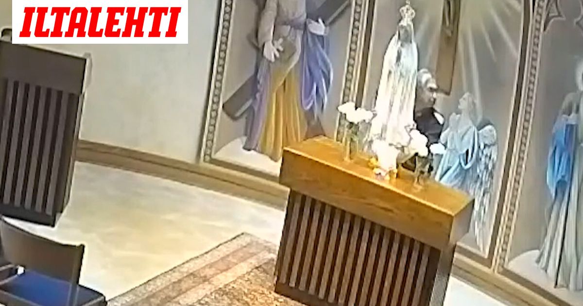 Röyhkeä voro vei alttarilta Neitsyt Marian patsaan – kamera tallensi ...