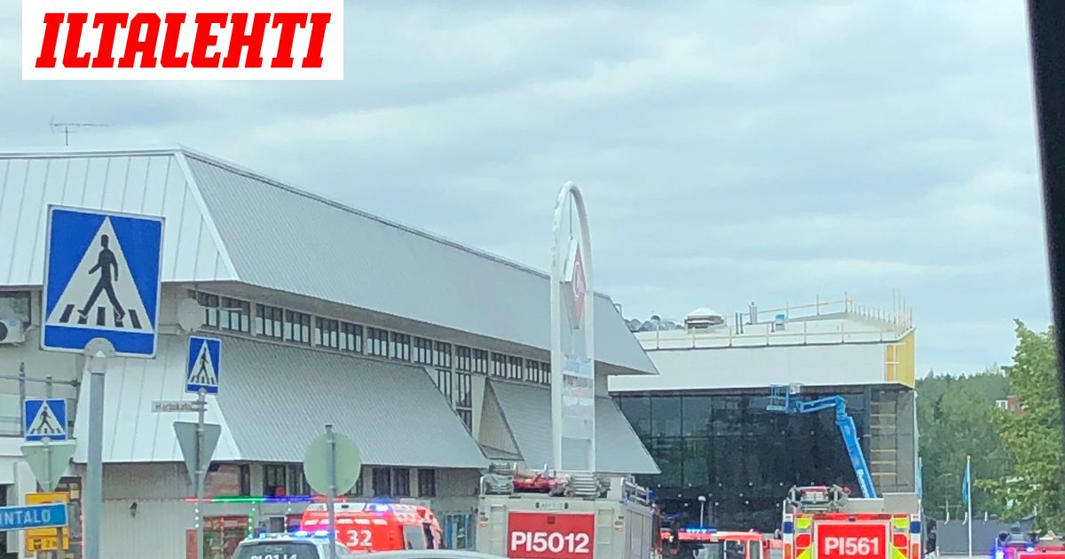 Tulipalo Harju-Center -liikekeskuksessa Nokian keskustassa