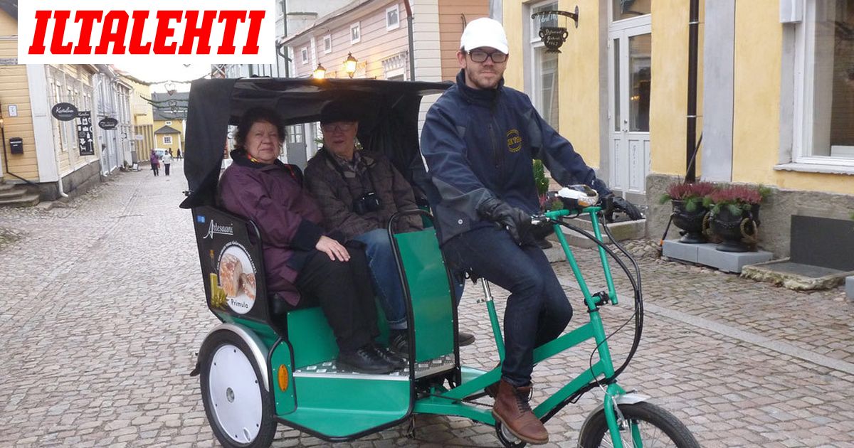 Suomen ensimmäinen riksataksi ajaa keskellä talvea