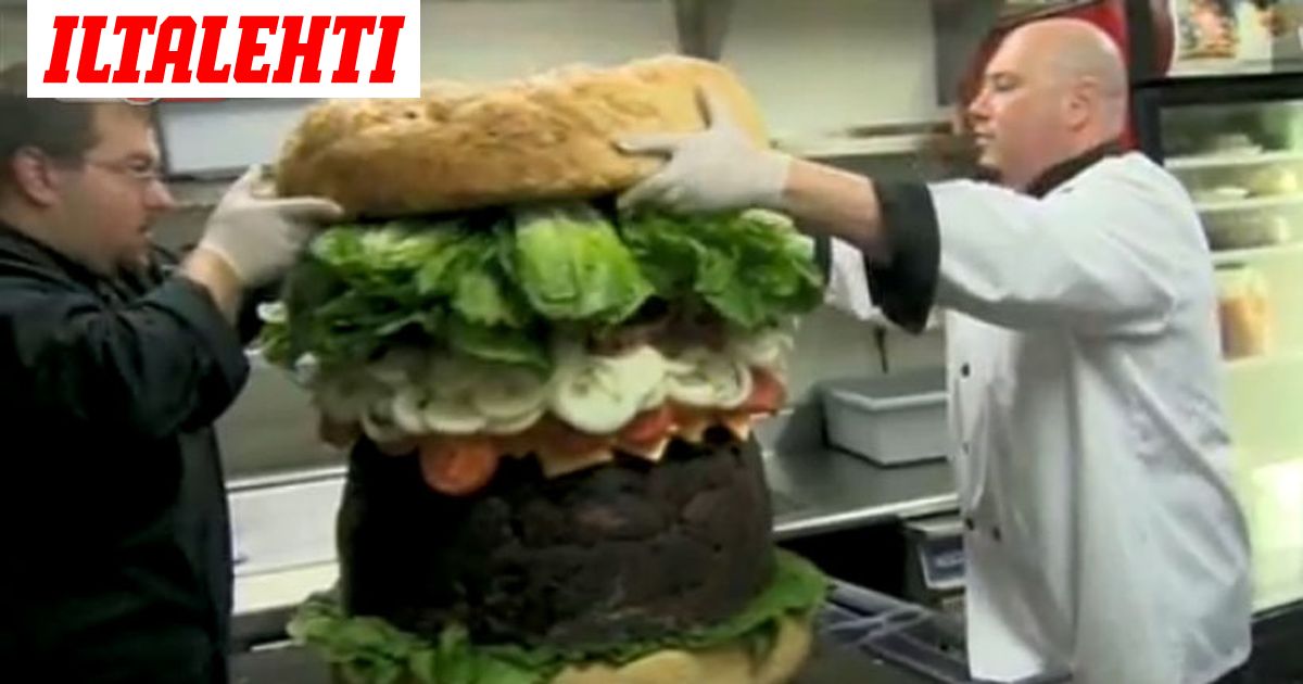 Tässä valmistuu maailman suurin hampurilainen -katso video!