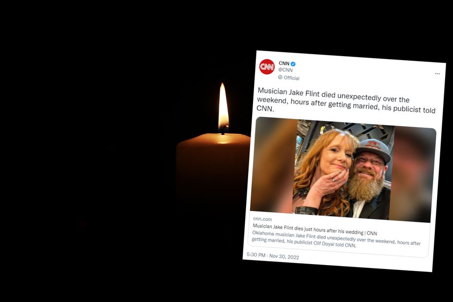 Muusikko Jake Flint, 37, on kuollut – nukkui pois häidensä jälkeen