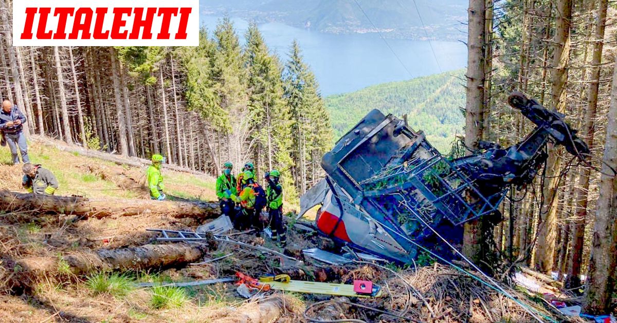 Köysiradan hytti putosi Italiassa, 14 kuollut