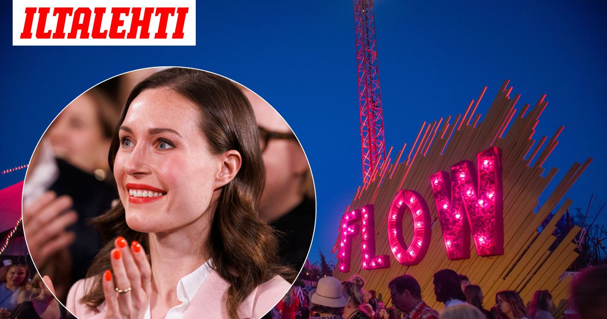 Sanna Marin juhli Flow-festivaaleilla trendikkäässä läpikuultavassa mekossa