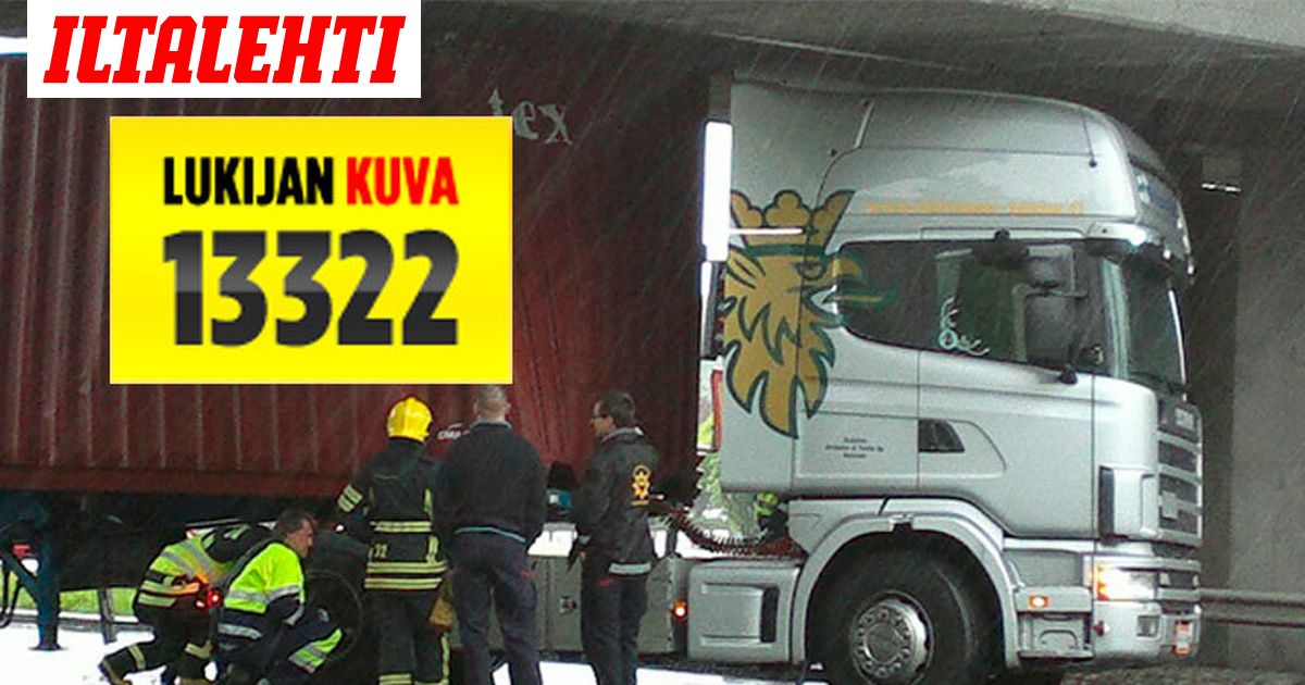 Taas rekka jumissa sillan alla: "Tuntui kunnon jysäys"