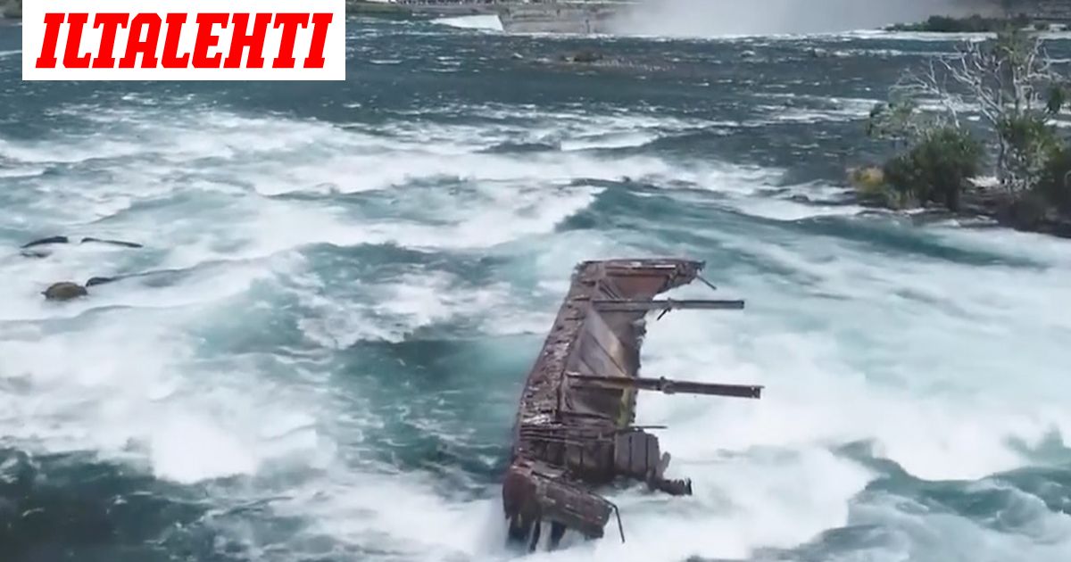 Niagaran putouksiin 100 vuotta sitten jumiin jäänyt proomu irtosi ...