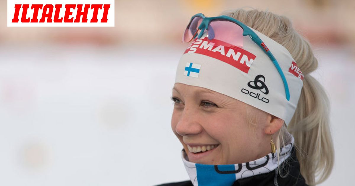 Kaisa Mäkäräisellä lentoliput hanskassa MM-viestin jälkeen