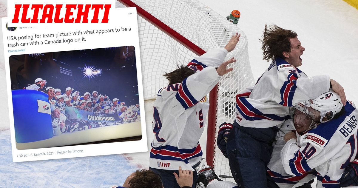 USA:n mestaruuskuvassa mukana tynnyri, jossa Kanadan lippu