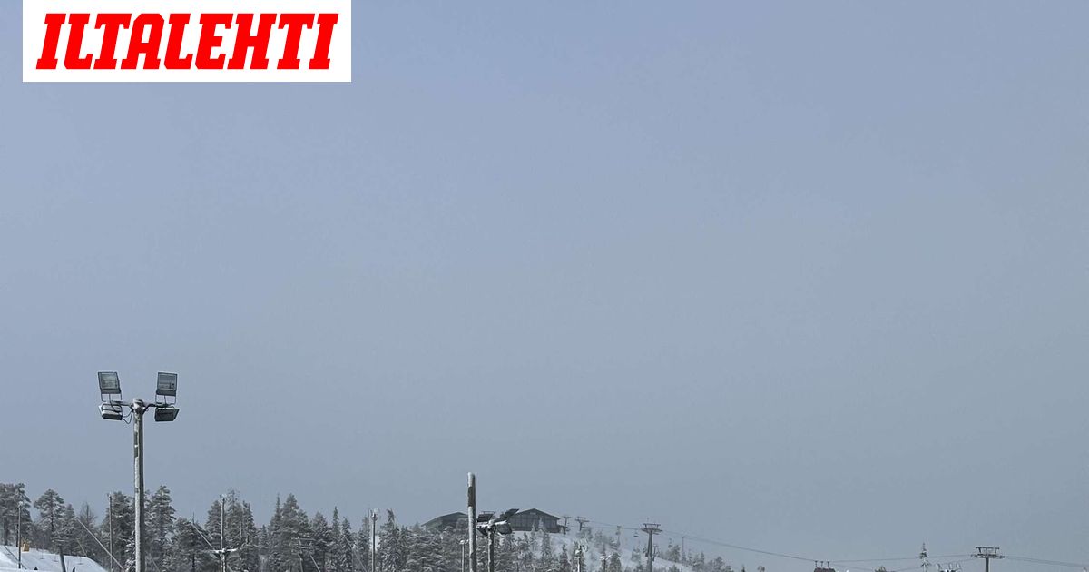 Jäätävät jonot Rukalla: Kuva näyttää