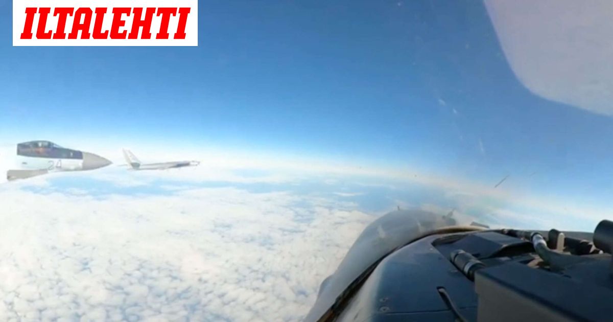Venäläishävittäjän vaarallinen ohitus tallentui videolle