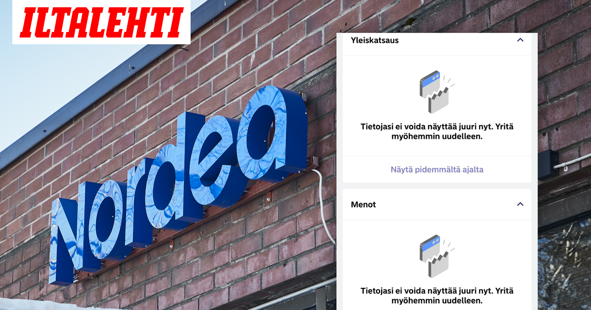 Nordean verkkopankissa häiriö