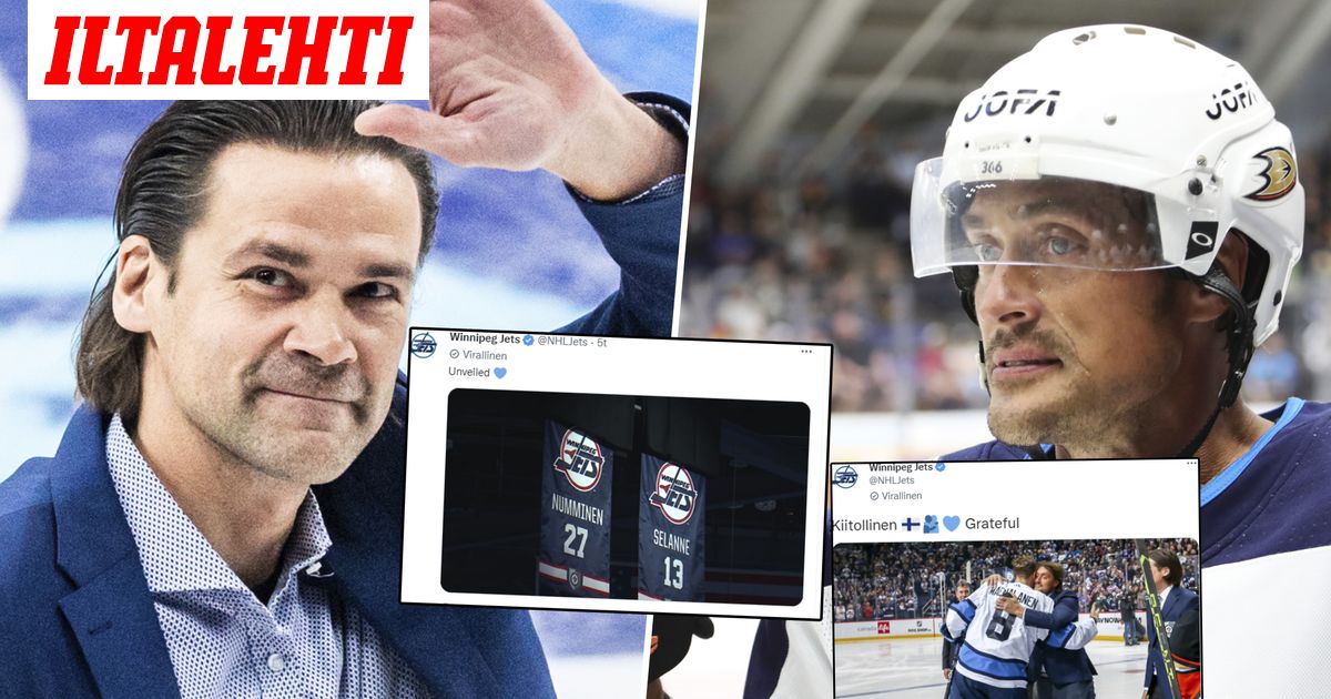 Selänteen ja Nummisen paidat nostettiin Winnipegin hallin kattoon