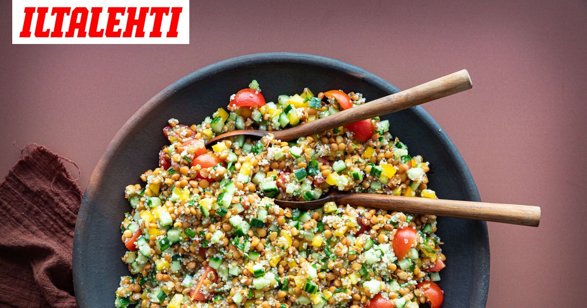 Herkullinen linssisalaatti - pitää nälän poissa