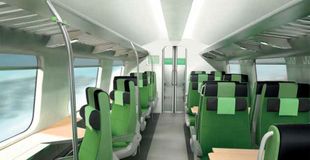 VR:n uusissa ravintolavaunuissa kaksi kerrosta, baari ja esiintymisnurkka