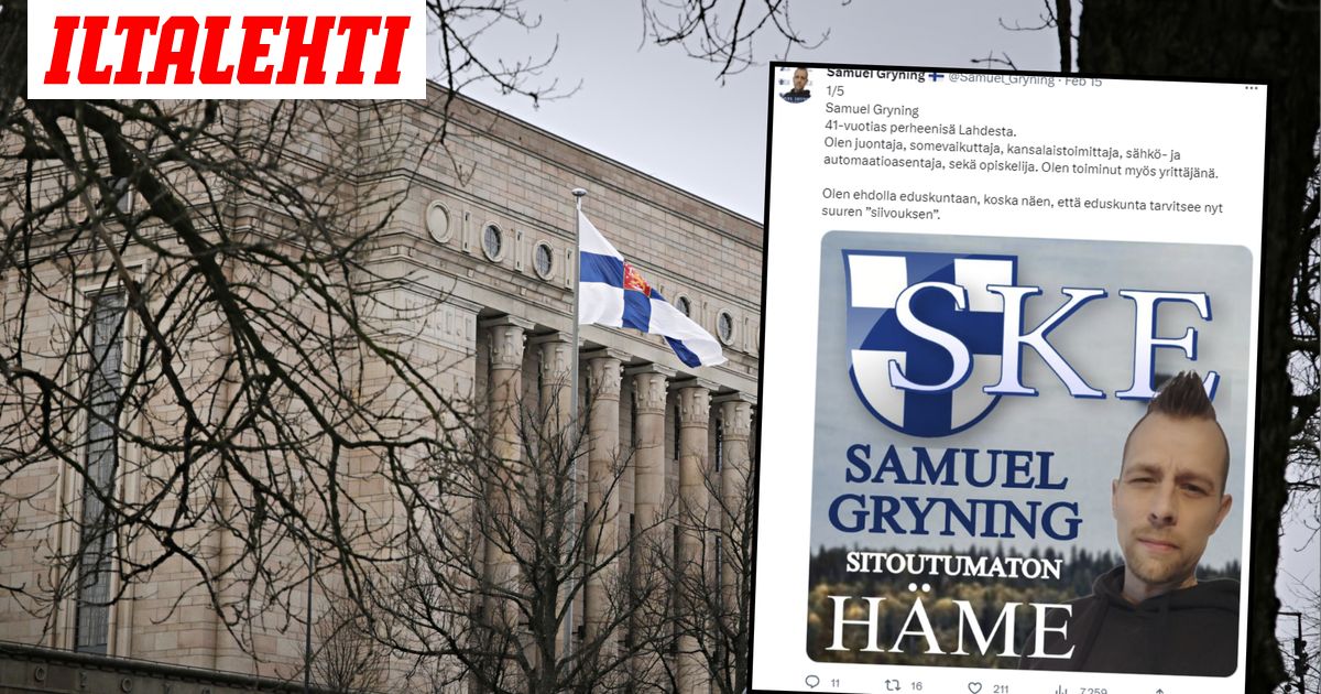 Samuel Gryning tuomittu henkirikosesta, pyrkii eduskuntaan