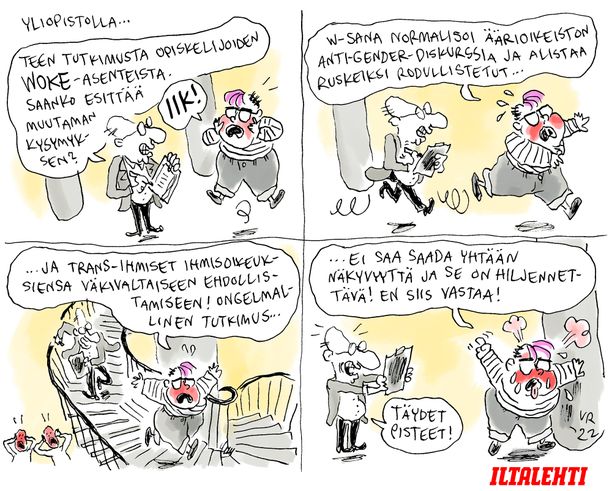 Ville Rannan pilapiirros: Kuinka woke olet? Sarjakuva testaa