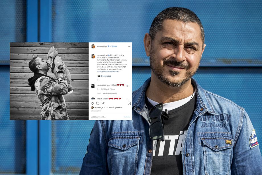 Arman Alizad poseeraa pienen tyttärensä kanssa tuoreessa kuvassa