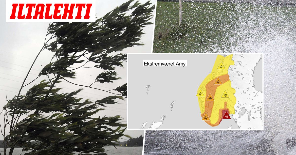 Amy-myrsky saapuu keskisormi pystyssä